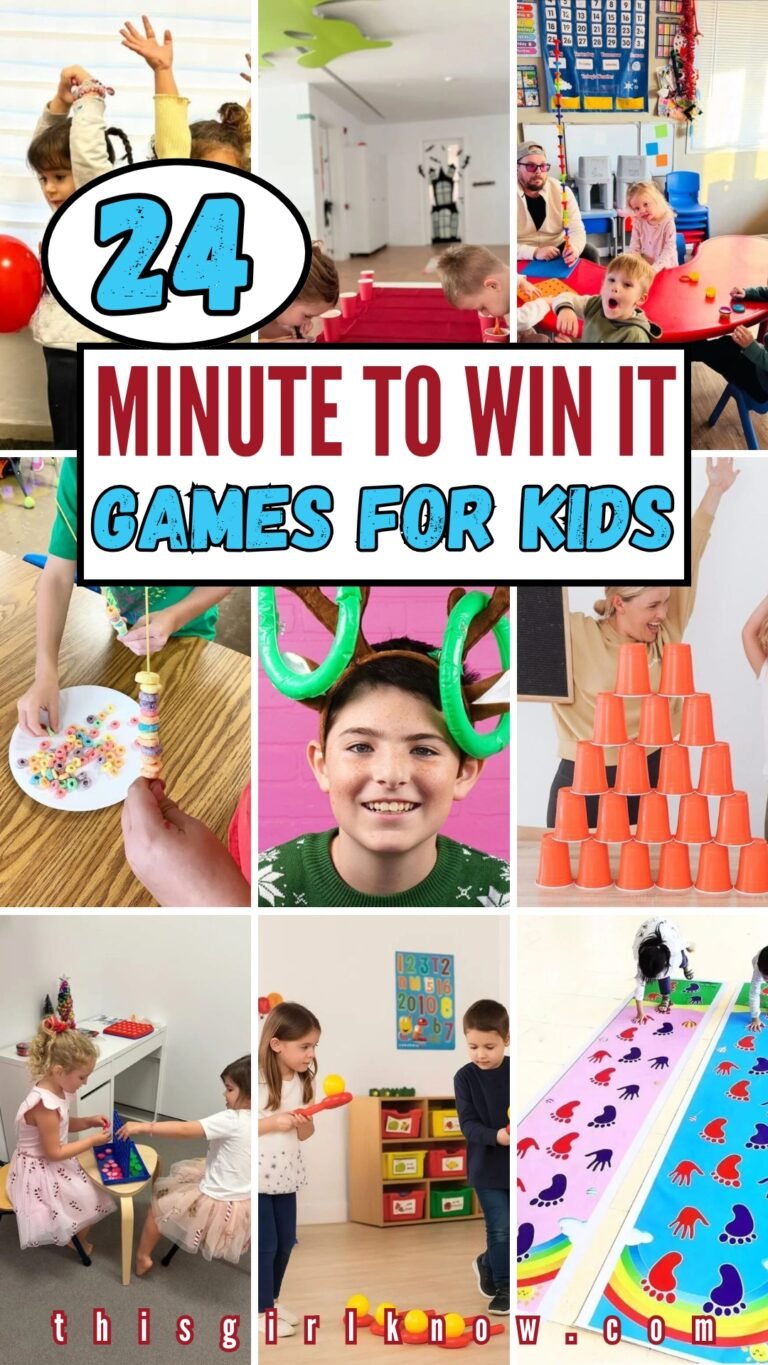 24 Minute To Win It Games for Kids 2026 – This Girl Know